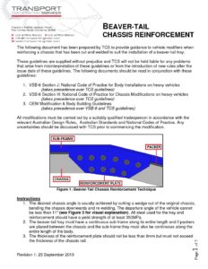 Beaver Tail Tray Reinforcement - Revision 1 - Transport Certification ...